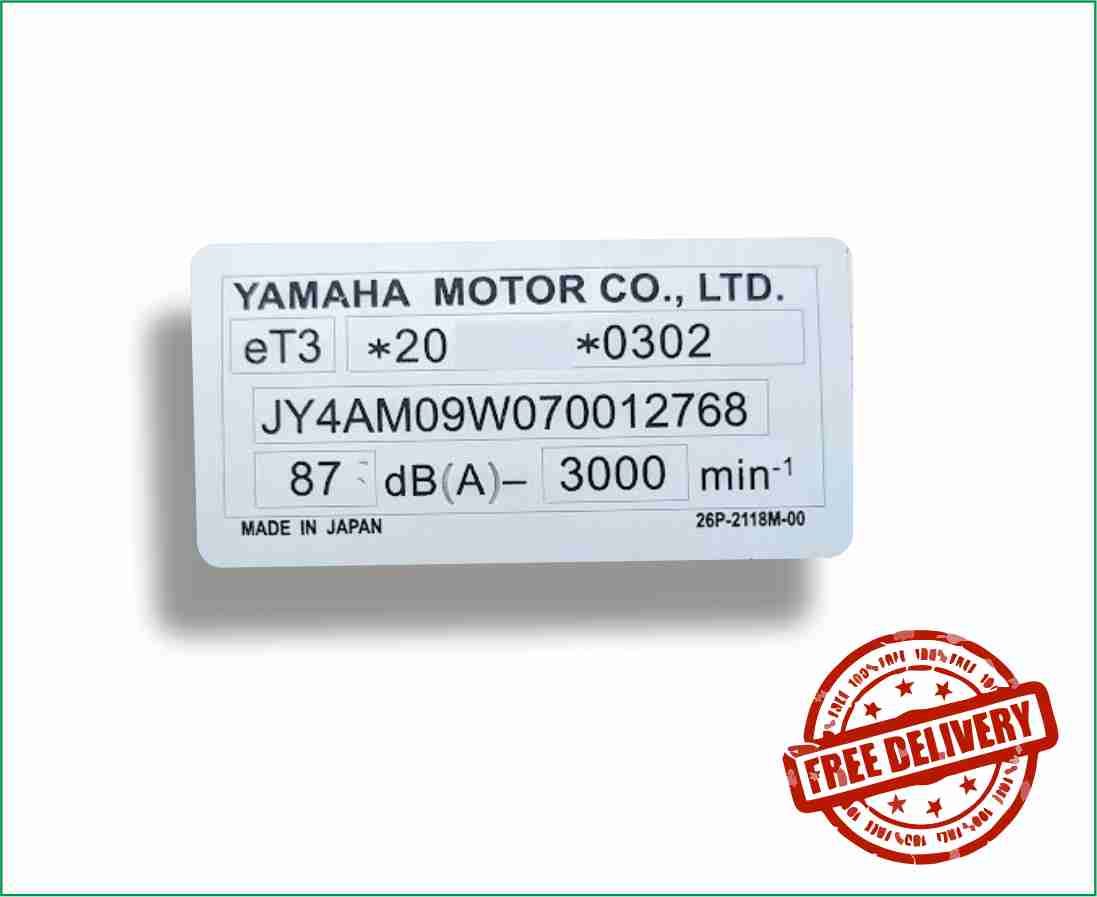 Yamaha VIN Stickers – Replacement VIN Labels for Motorcycles Yamaha VIN ...
